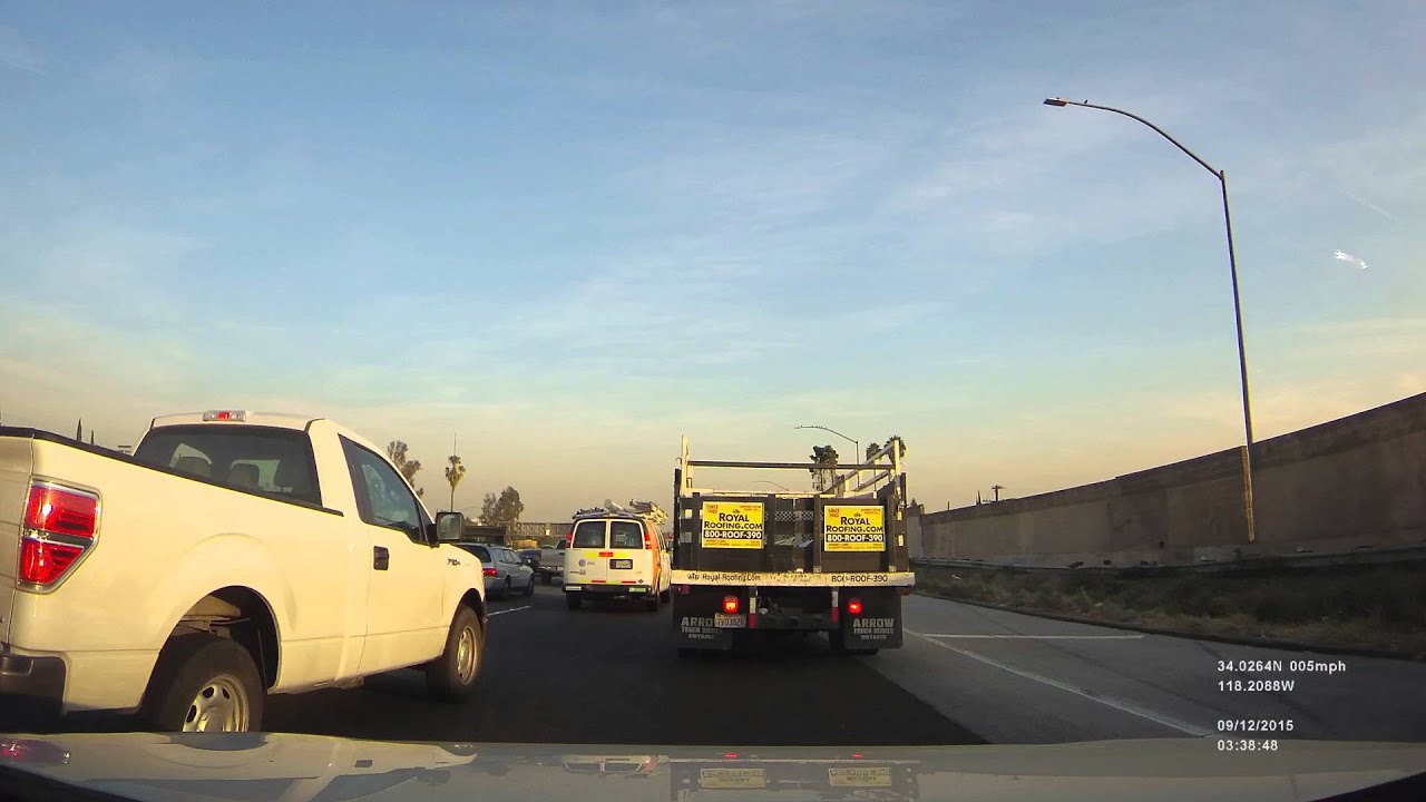 Car Accident When 2 Cars try to Merge to the Same Lane; Captured with ...