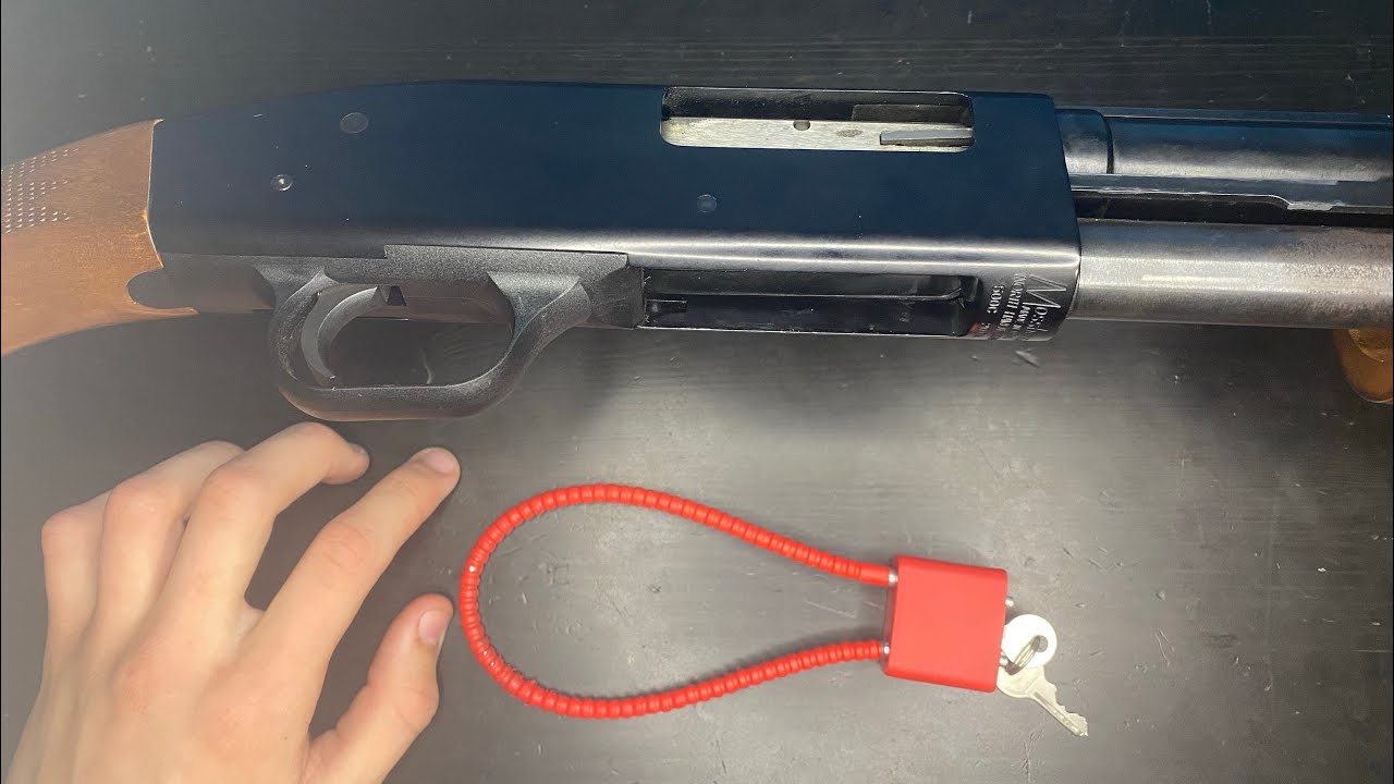 How to Put a Gun Lock on a Shotgun! - YouTube