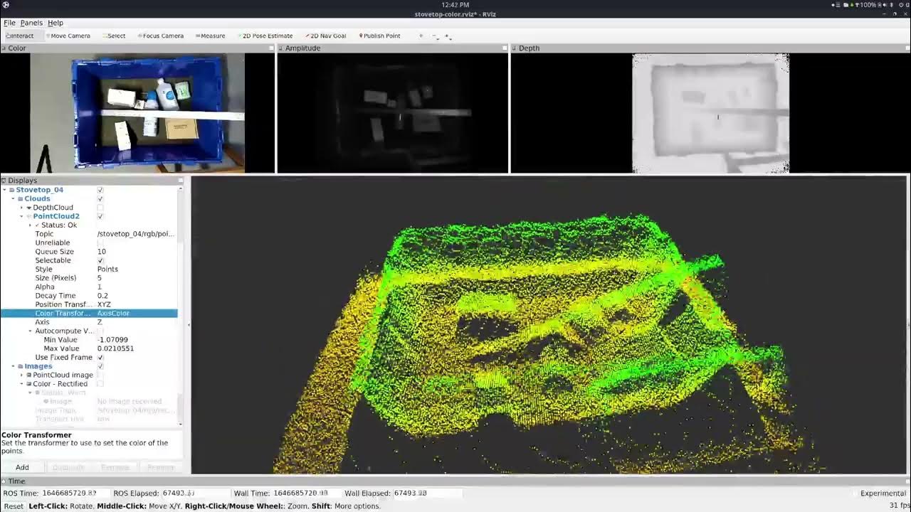 DepthAI ToF Bin inspection example - YouTube
