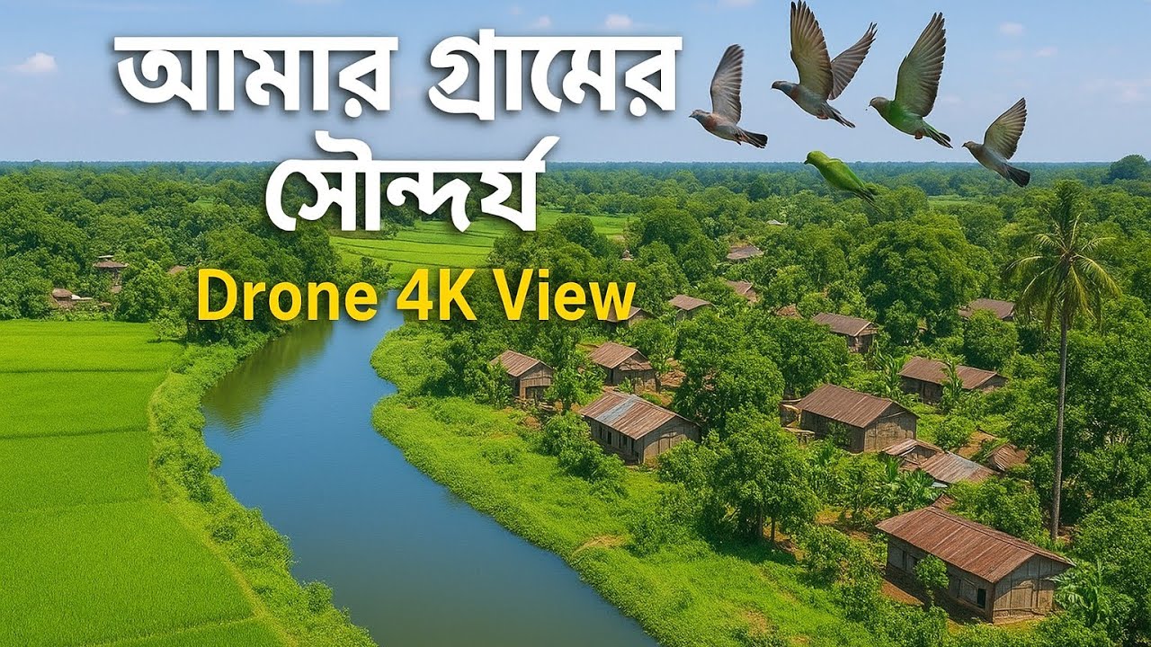 গ্রামের সৌন্দর্য |Drone 4K View of Beautiful Bangladeshi Village ...