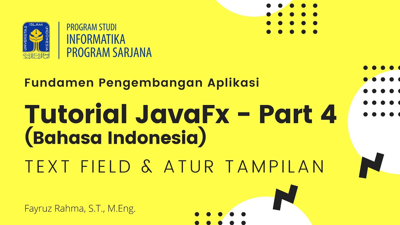 Tutorial JavaFX di NetBeans Bahasa Indonesia - Part 4 - Text Field ...