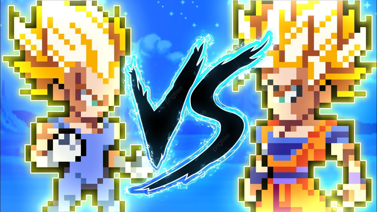 Majin Goku Vs Vegeta (Sprite Animation) - YouTube
