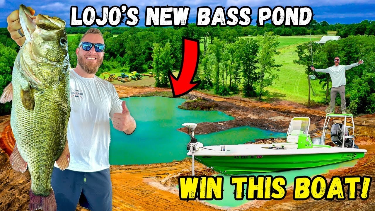 LoJo's New Bass Pond and Boat Giveaway: BTS Exclusive! - YouTube