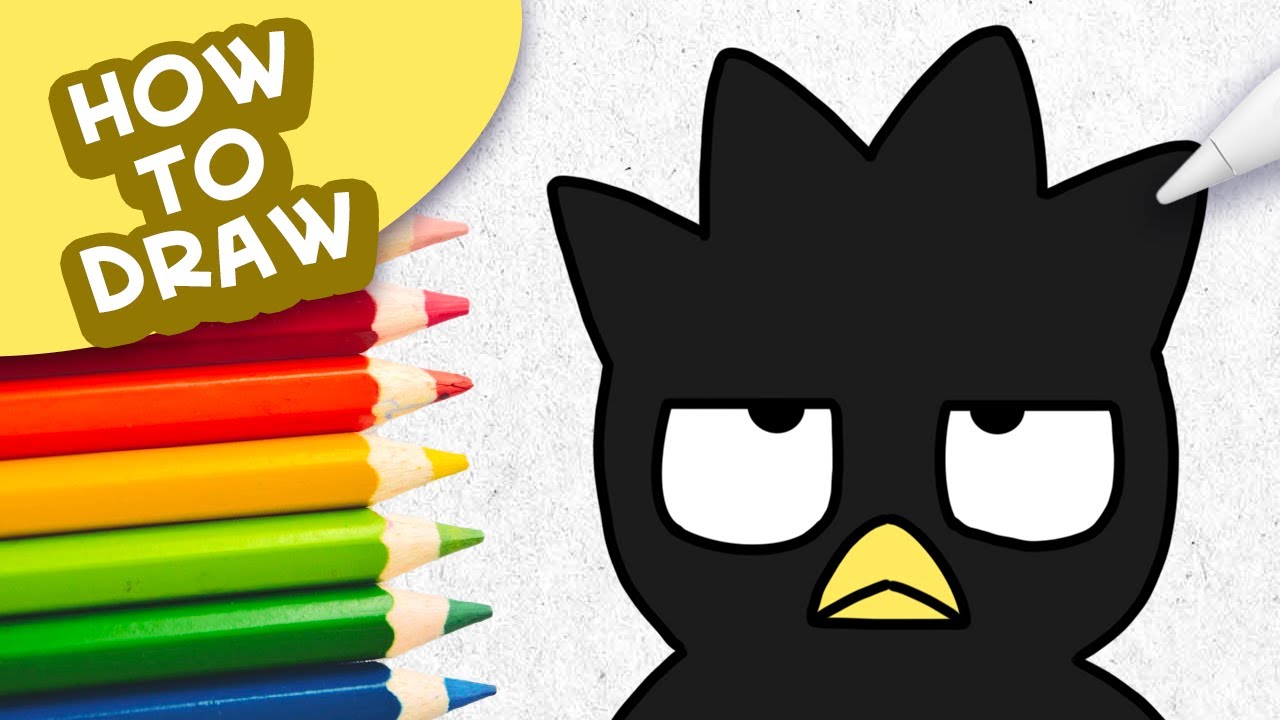 It's fun to learn to draw Badtz-Maru, the mischievous penguin character ...