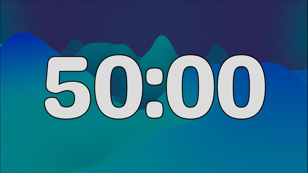 50 Minute Calming Timer with Relaxing Music for Classroom (Piano Alarm ...