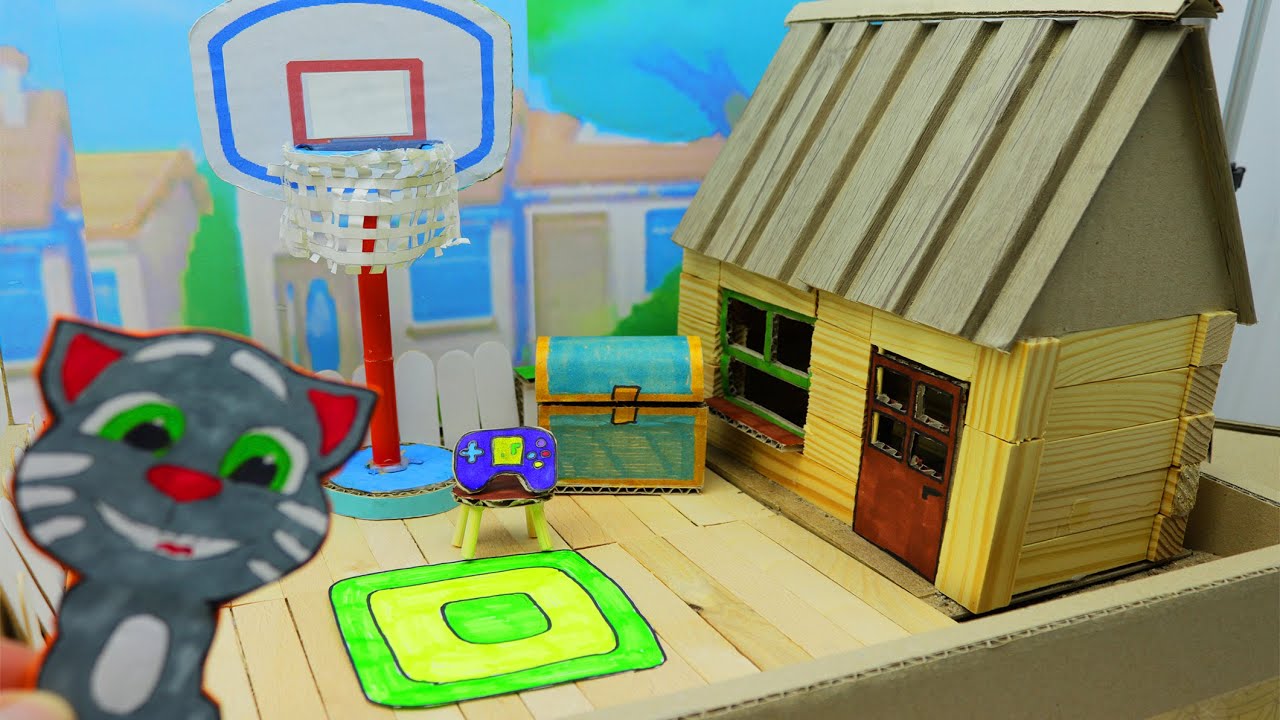 DIY Making Miniature Diorama My Talking Tom 2 Game - YouTube