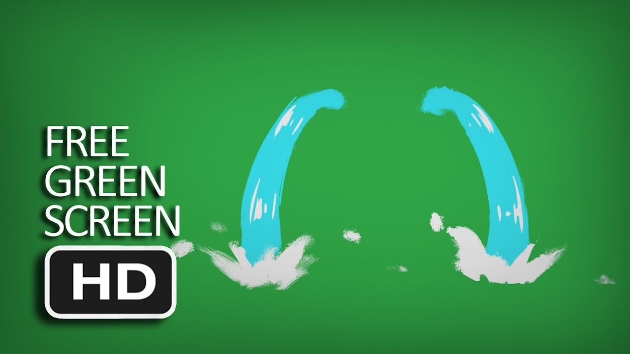 Free Green Screen - Cartoon Tears Animated - YouTube