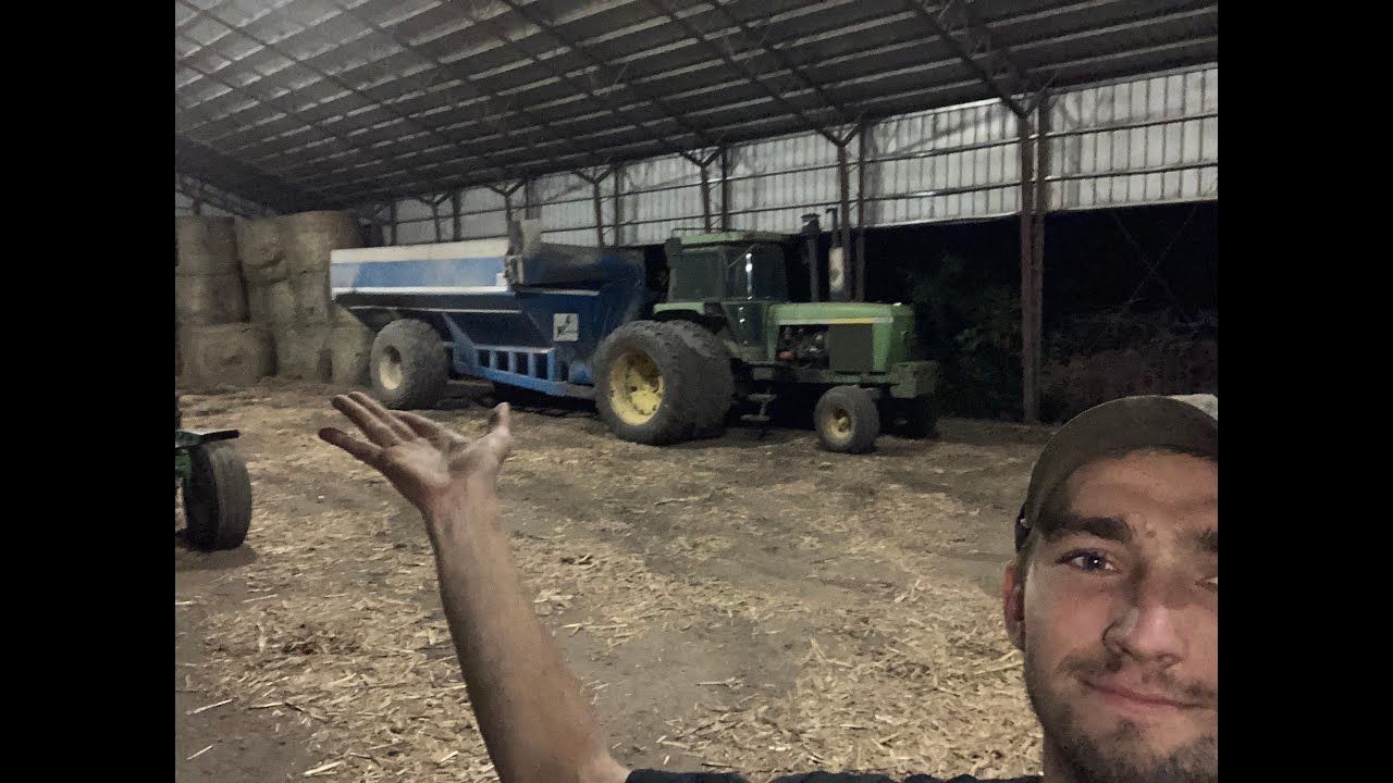 Getting equipment ready to haul out grain - YouTube