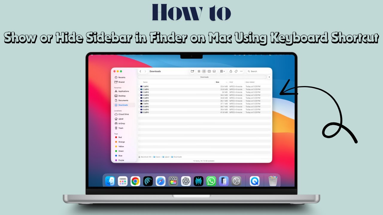 How to Show or Hide Sidebar in Finder on Mac Using Keyboard Shortcut ...