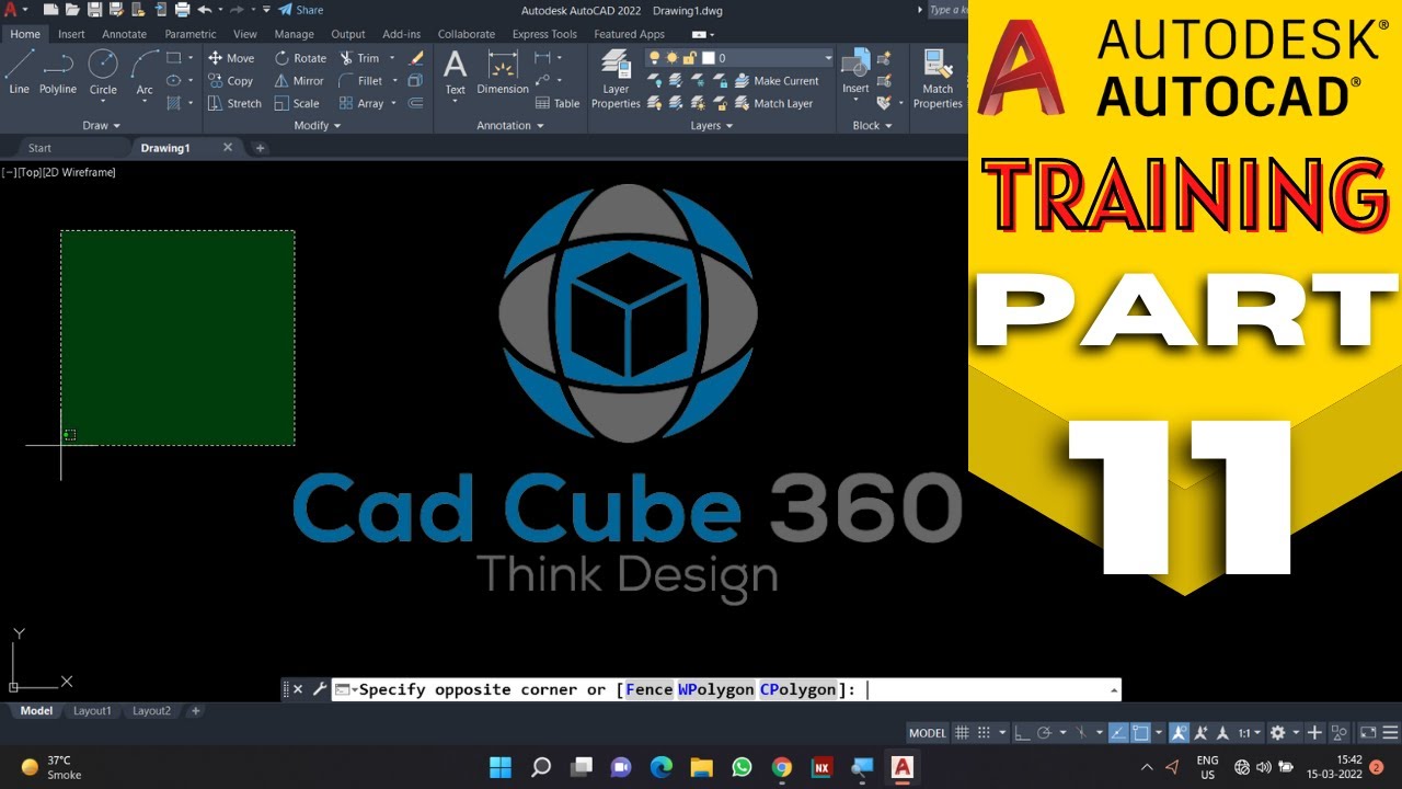 AutoCAD Basic Tutorials for Beginners | Part 11 of 28 | Modification ...