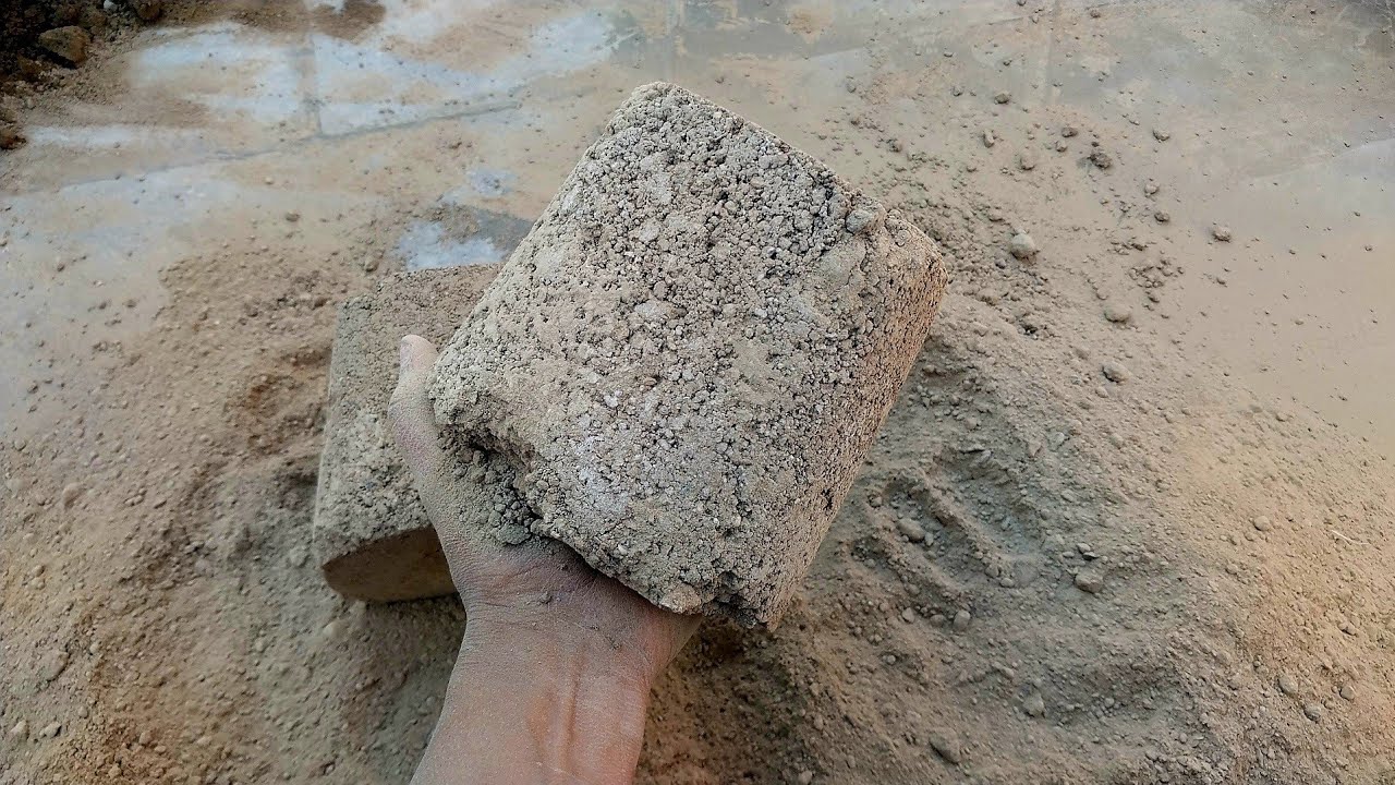 Concrete Mud dry floor Crumbling ASMR - YouTube