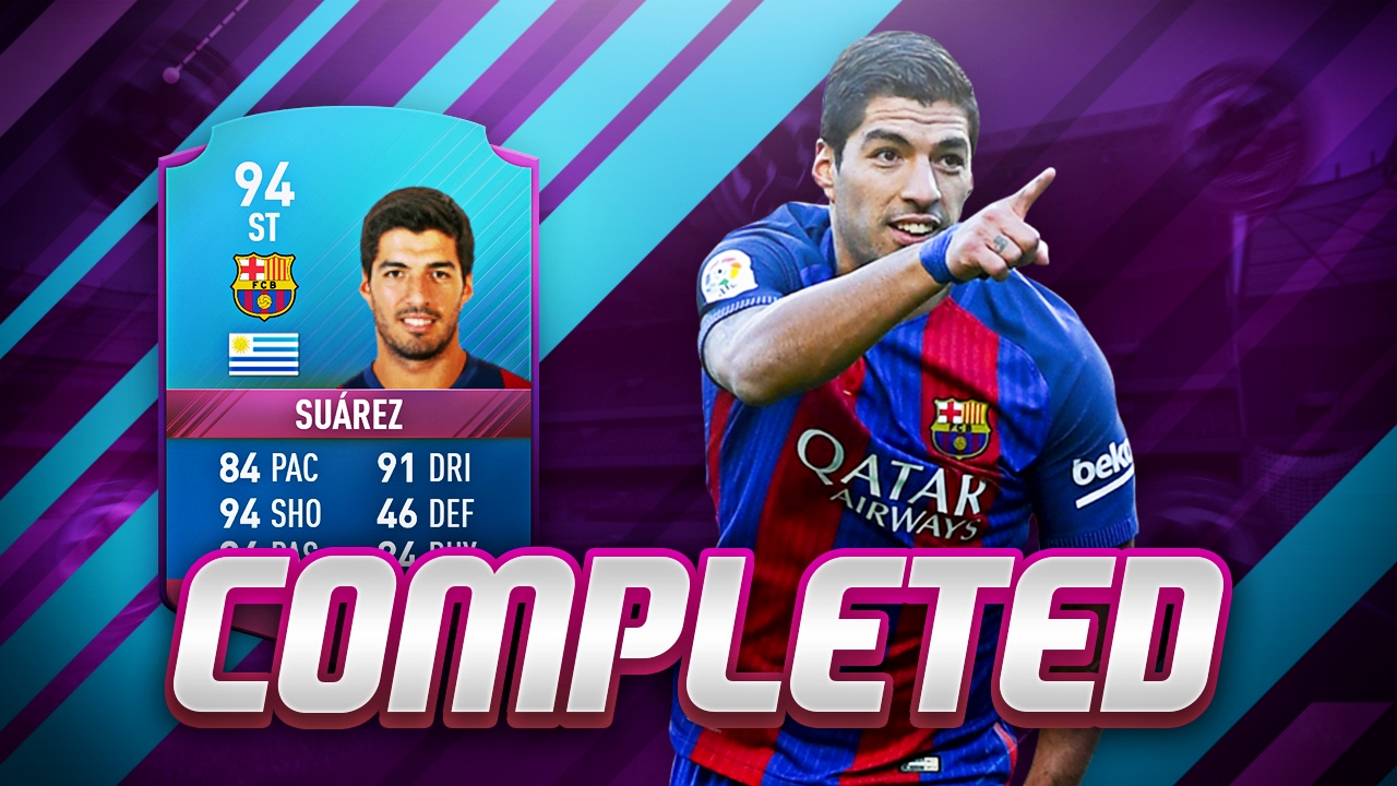 FIFA 17 94 LUIS SUAREZ SBC COMPLETED (CHEAPEST METHOD)! FIFA 17 ...