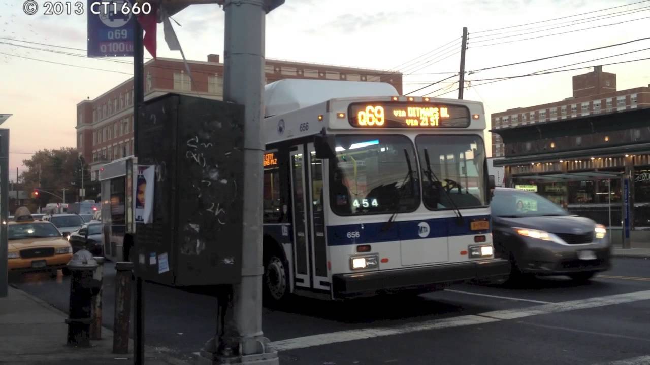 MTA Bus: New Flyer C40LF #656 Q69 @ Broadway & 21 St - YouTube