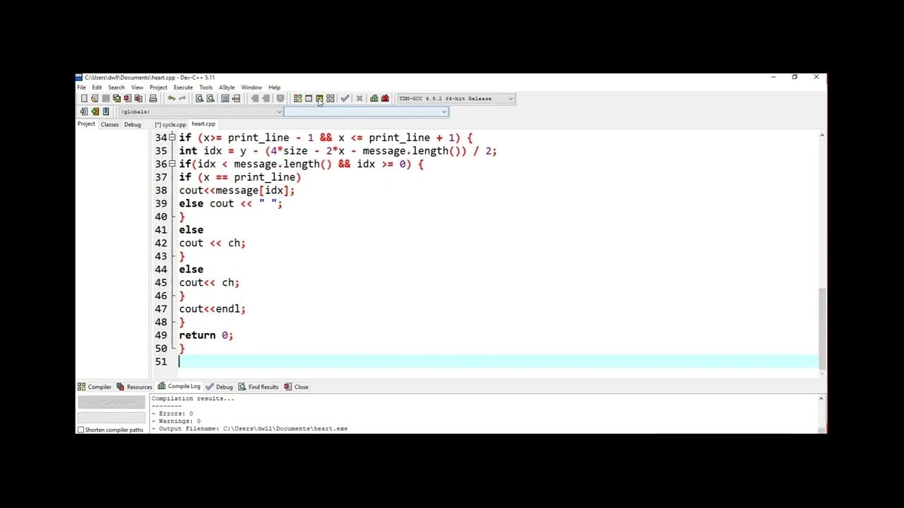 Make Heart Using C++ Programmming - YouTube