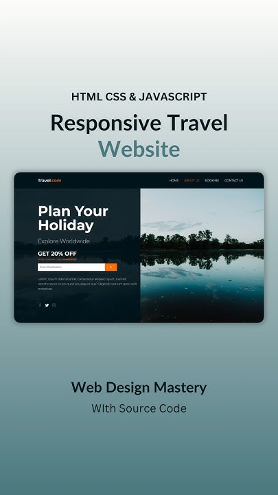 Travel Website Using Html Css And Javascript Coding Webdevelop Webdesign Htmlcsstutorial