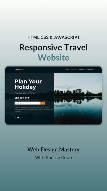 Travel Website Using Html Css And Javascript Coding Webdevelop Webdesign Htmlcsstutorial