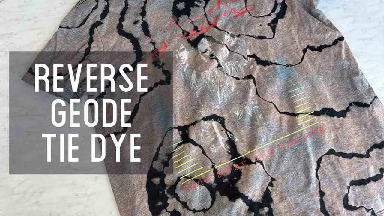 Geode Tie Dye Technique with Bleach - YouTube