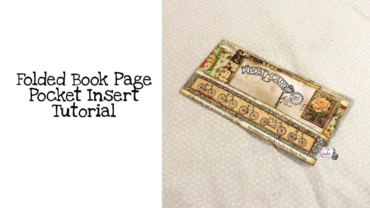 Folded Book Page Pocket Insert Tutorial - YouTube