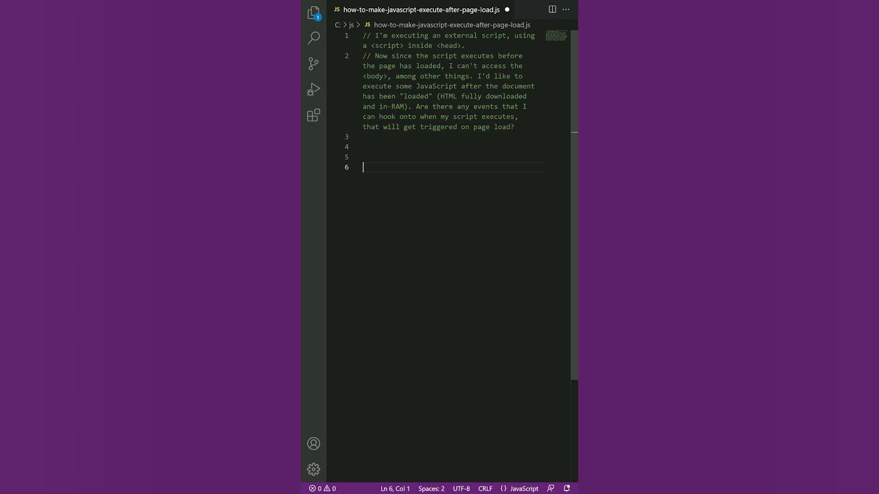 Html How To Make Javascript Execute After Page Load Youtube