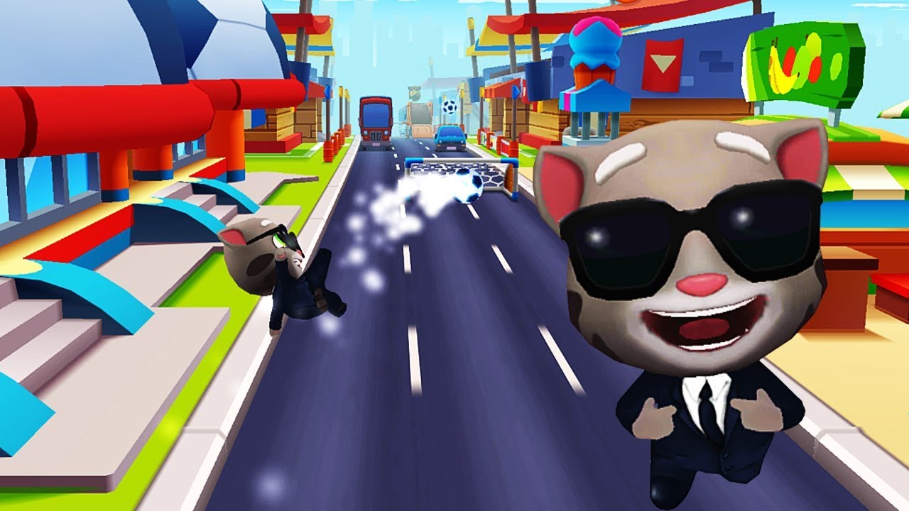 Mèo Agent Tom Đá Bóng Lấy Vàng #96- Talking Tom Gold Run - YouTube