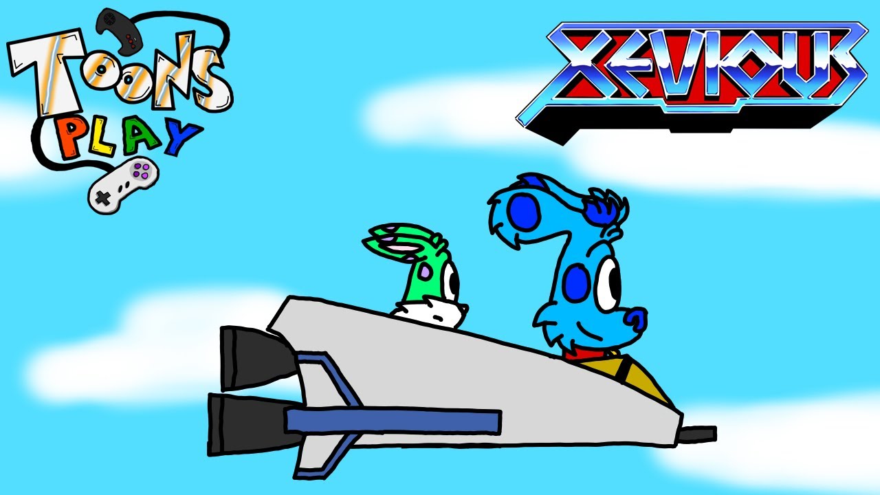 Toons Play | Blue and Pokadots play Xevious | Toonfan91 - YouTube