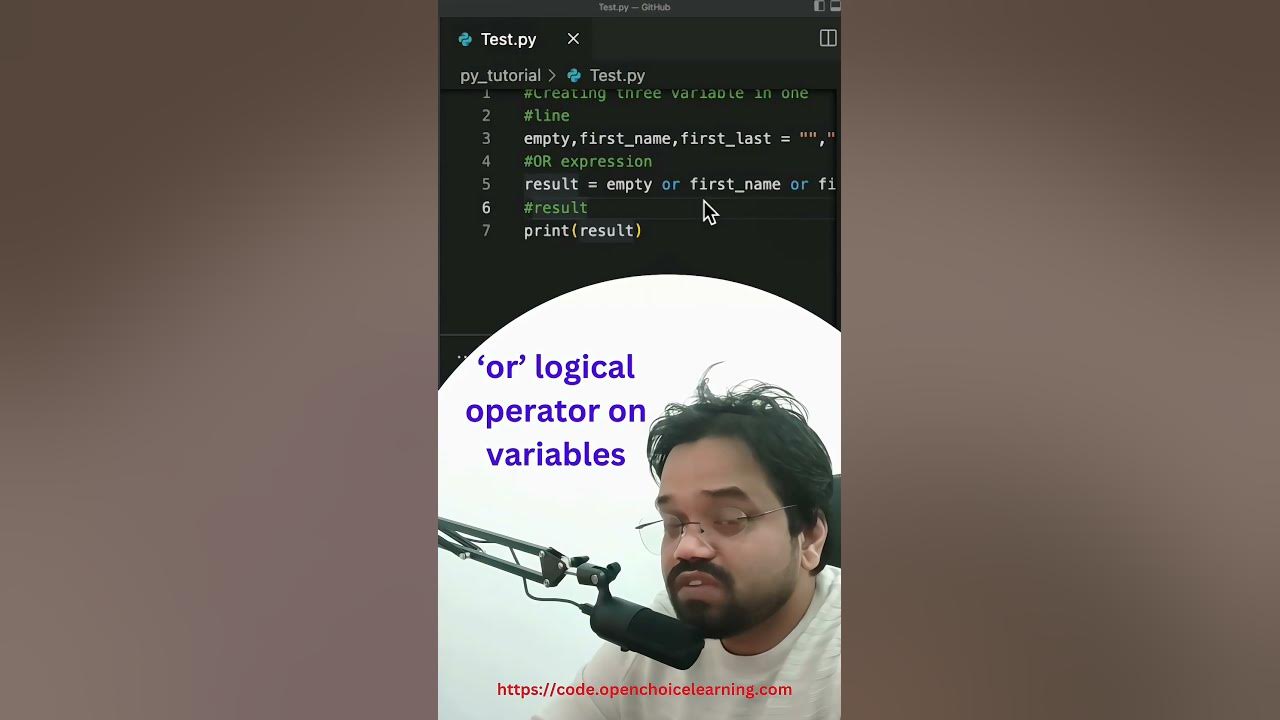 Python Code To Perform Logical Operator To Assign A Value To The Variable Coding 