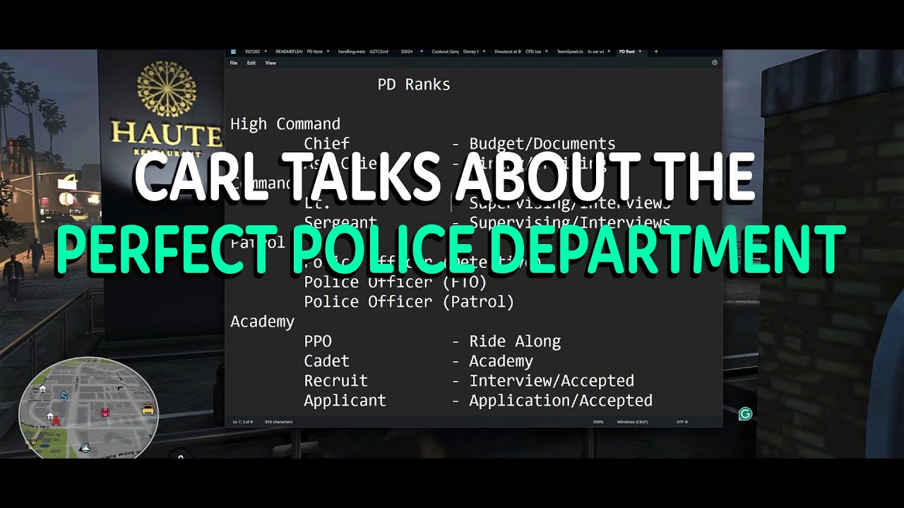 Carl Talks About the Perfect Police Department - YouTube