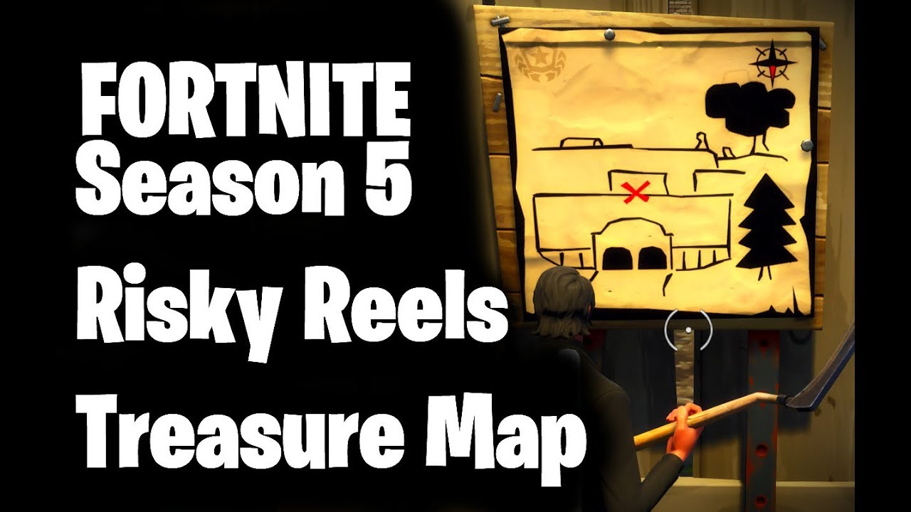 [Fortnite Battle Royale] Risky Reels Treasure Map Challenge Guide - YouTube