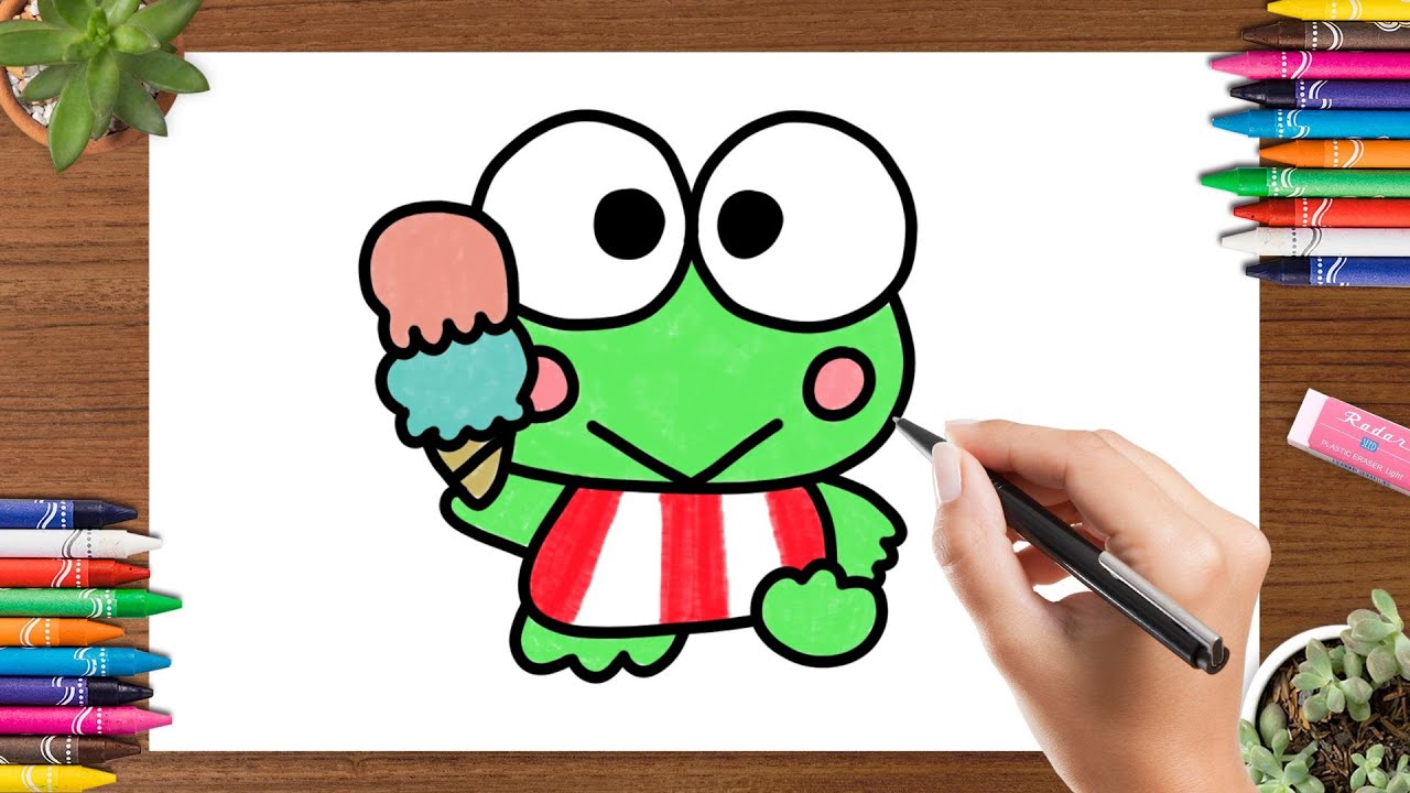 🔴EASY !!! HOW TO DRAW & COLORING CUTE KEROPPI SANRIO CHARACTER - YouTube