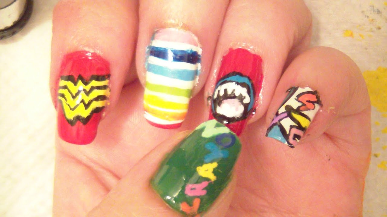 G Dragon Crayon Kpop Nail Art - YouTube