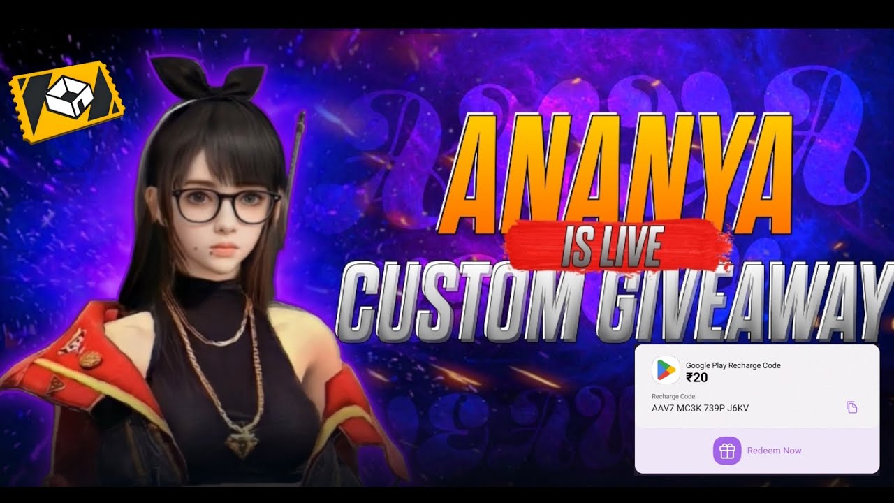 FREE FIRE LIVE CUSTOM ROOM GIVEAWAY | FF LIVE TEAM CODE GIVEAWAY | FF ...