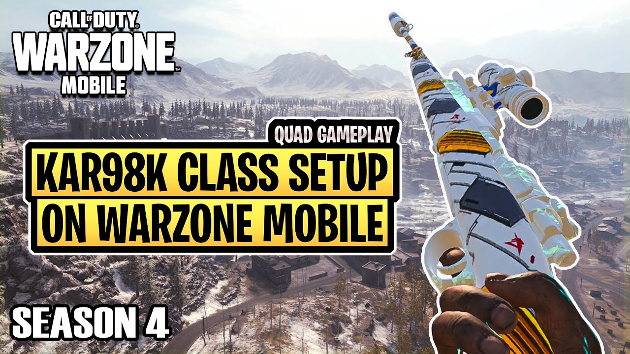 WARZONE MOBILE GAMEPLAY KAR98K CLASS SETUP - YouTube