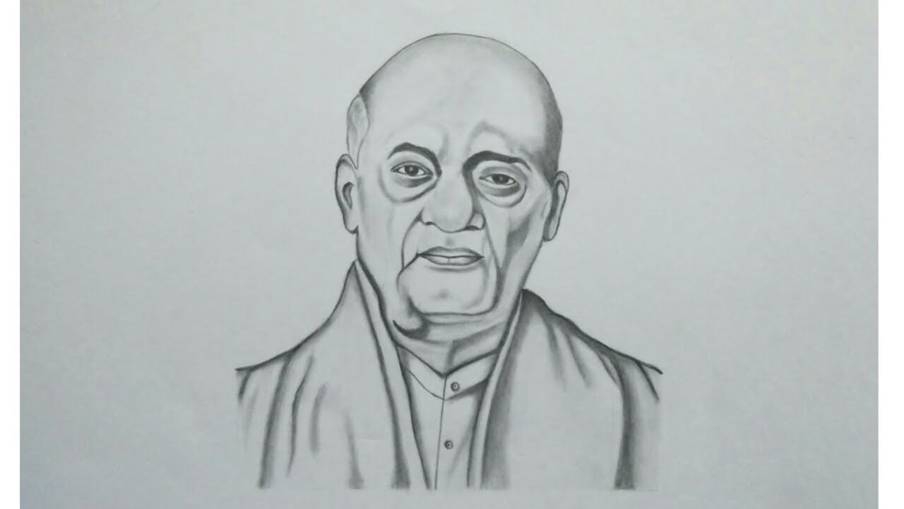 Sardar Vallabhai Patel Sketch | Drawing of sradar vallabhai patel ...