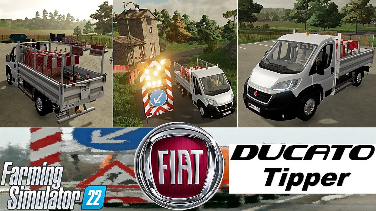 Farming simulator 22 mods in action | Fiat Ducato Tipper for road ...
