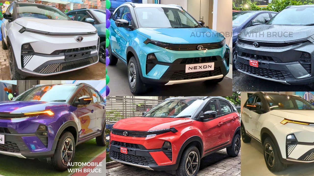 2023 Facelift Tata Nexon COLORS & Tata Nexon ev COLORS | Walkaround ...