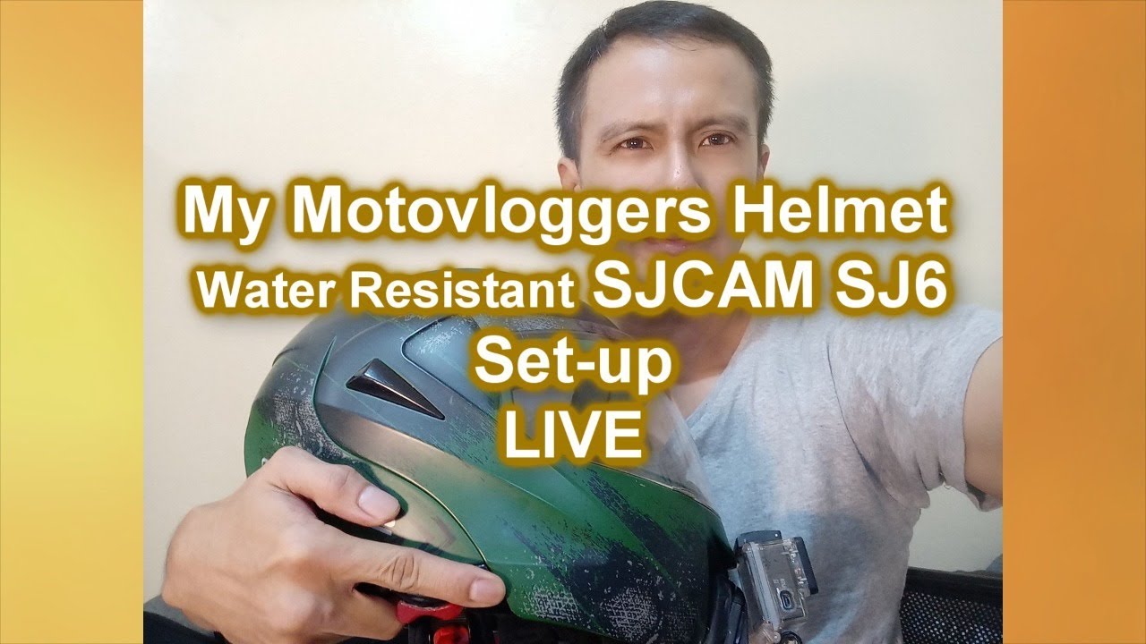 MOTOVLOGGER HELMET SET-UP Water Resistant SJCAM SJ6 - TIGERBUG MOTOVLOG - YouTube