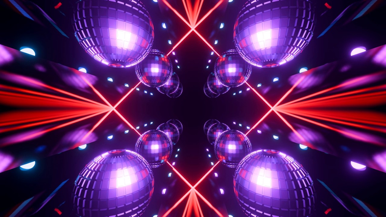 4K Abstract Fast Moving Neon Party Led Lights Tunnel Black Screen ...