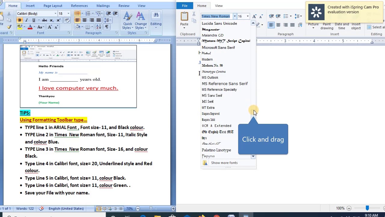 Typing In Wordpad YouTube