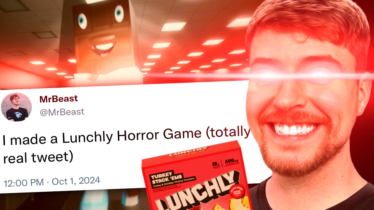 Speedrunning MrBeast Lunchly Horror Game - YouTube