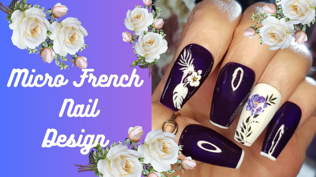 Micro French Nail Design - Easy Design for Beginners - YouTube