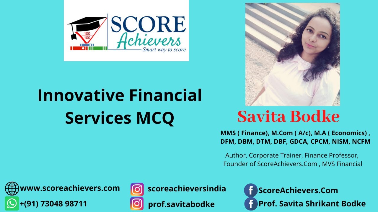 Innovative Financial Services MCQ || TYBMS || FYBAF - Sem 2 || IFS ...