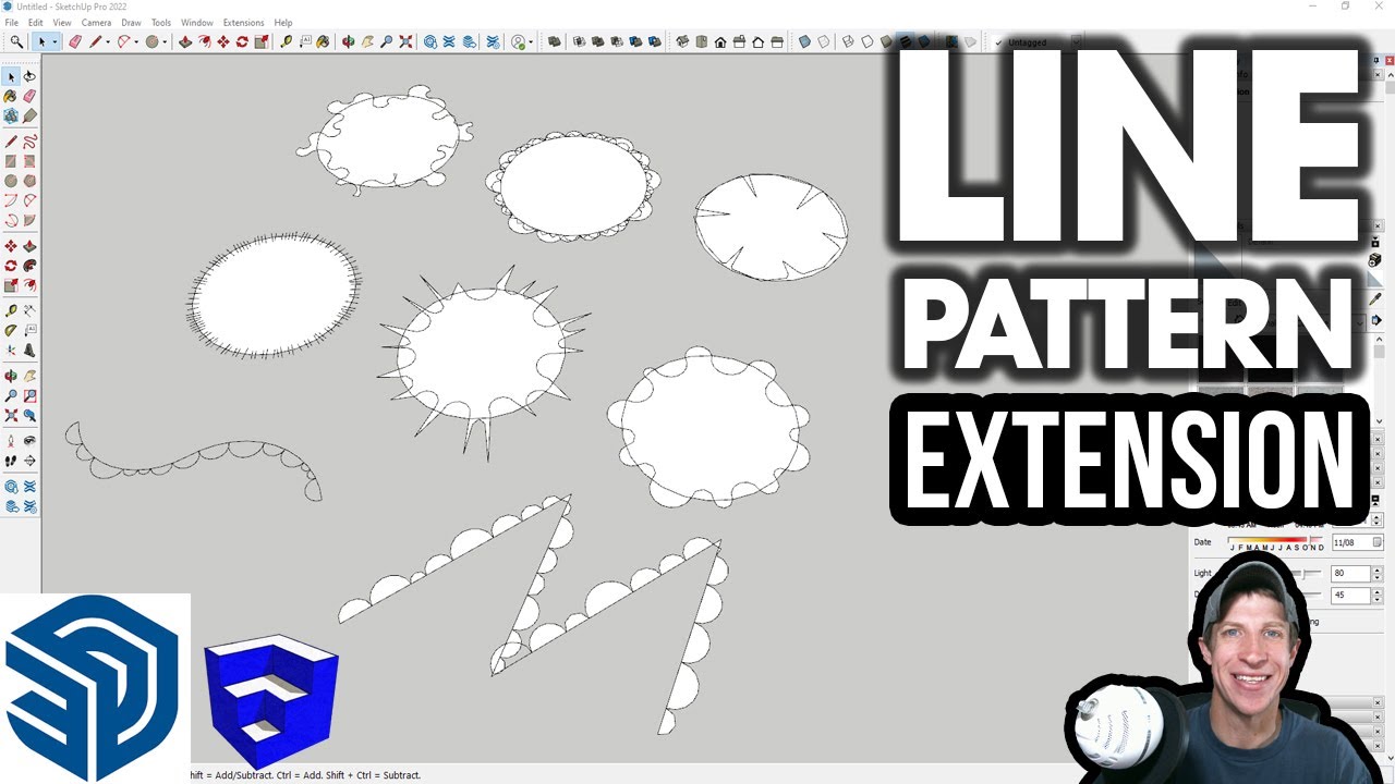Easy LINE PATTERNS in SketchUp with Scribbler! (Great Landscape Tool ...