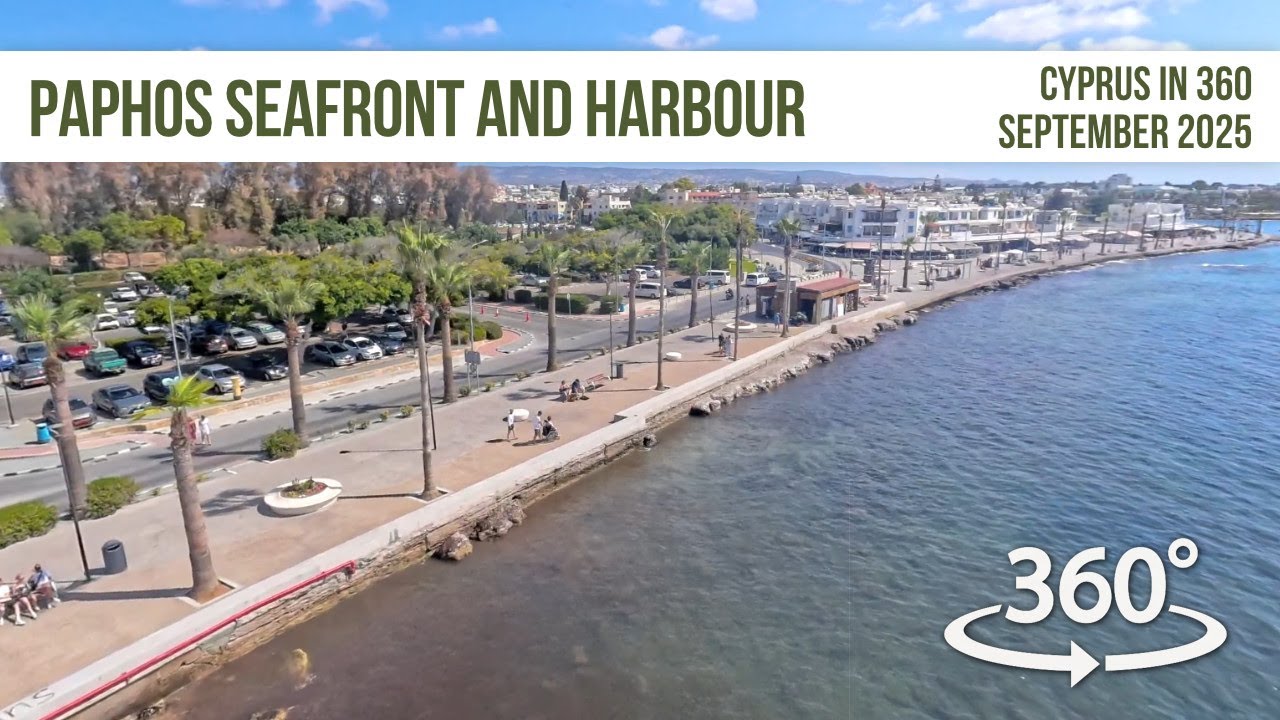 Paphos Sea Front And Harbour In Amazing 360! - YouTube