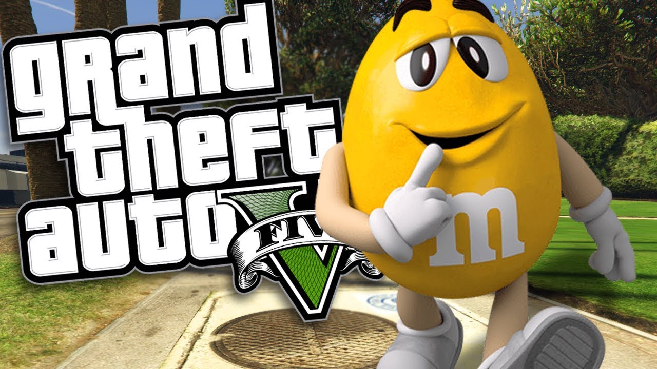 THE YELLOW M&M CANDY MOD (GTA 5 PC Mods Gameplay) - YouTube