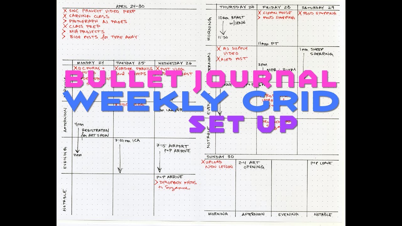 BuJo Weekly Set Up - YouTube