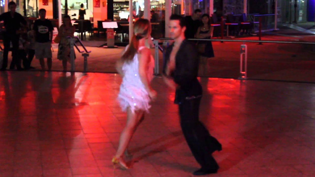Csaba and Jamie Salsa Under the Sails 2014 - YouTube