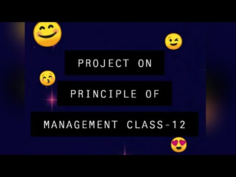 Class XII Project on Principles of management ( business studies) - YouTube