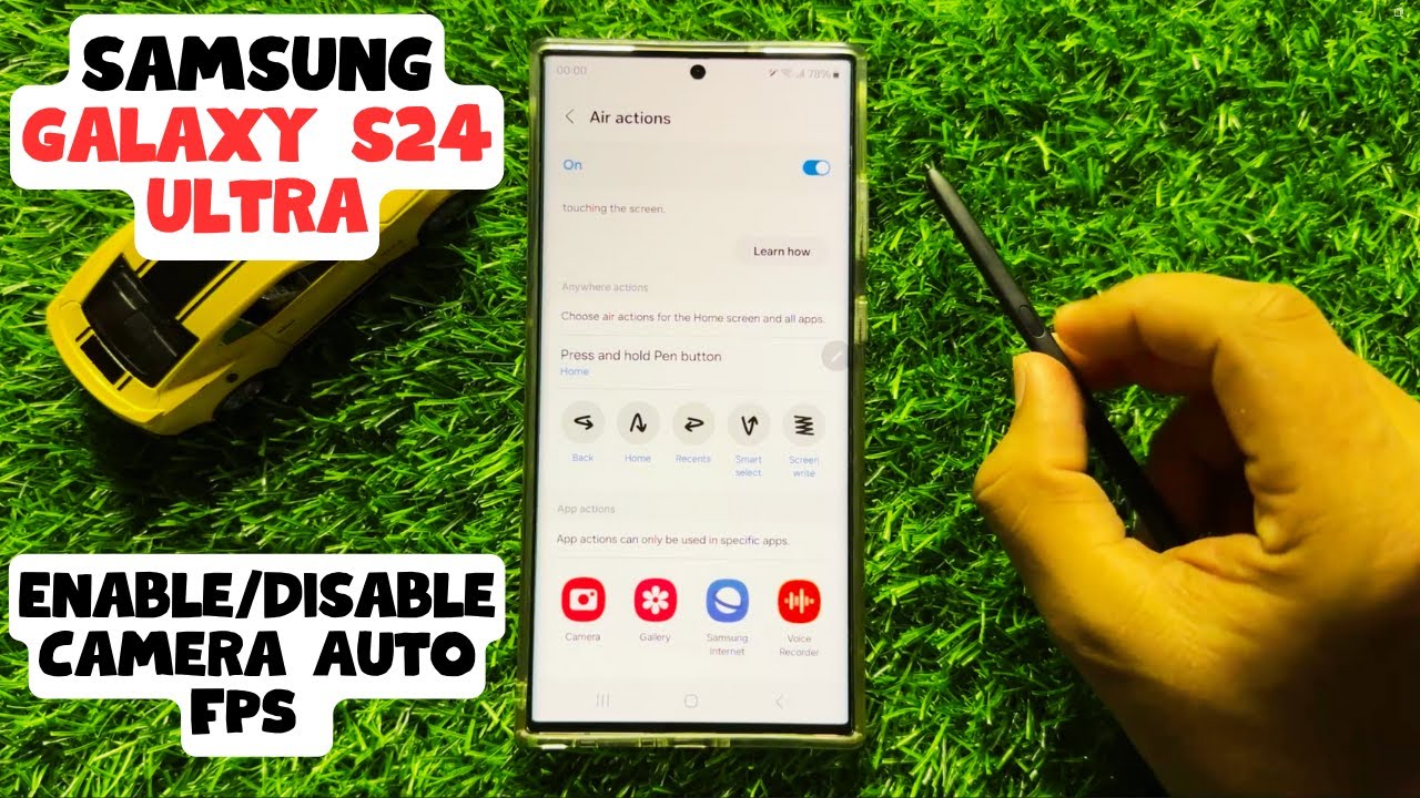 How to Enable/Disable Camera Auto FPS Samsung Galaxy S24 Ultra - YouTube