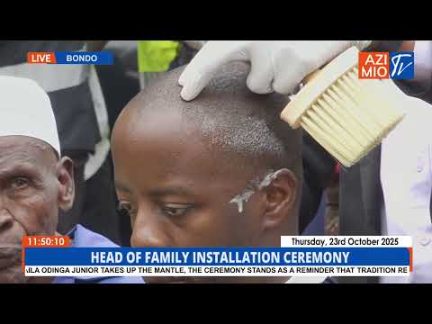 POWERFUL MOMENT when Raila Odinga JR hair is shaved in commemoration of passing of Raila Odinga