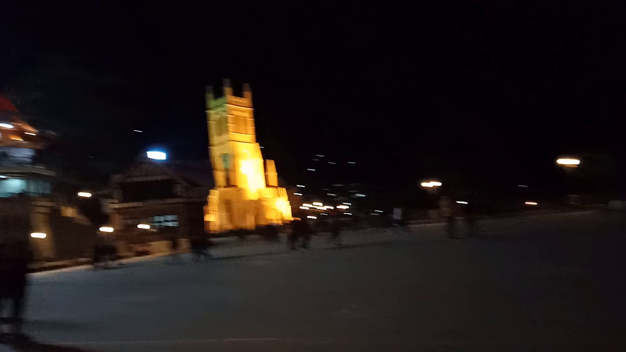 Shimla ridge night view visitors of Himachal - YouTube